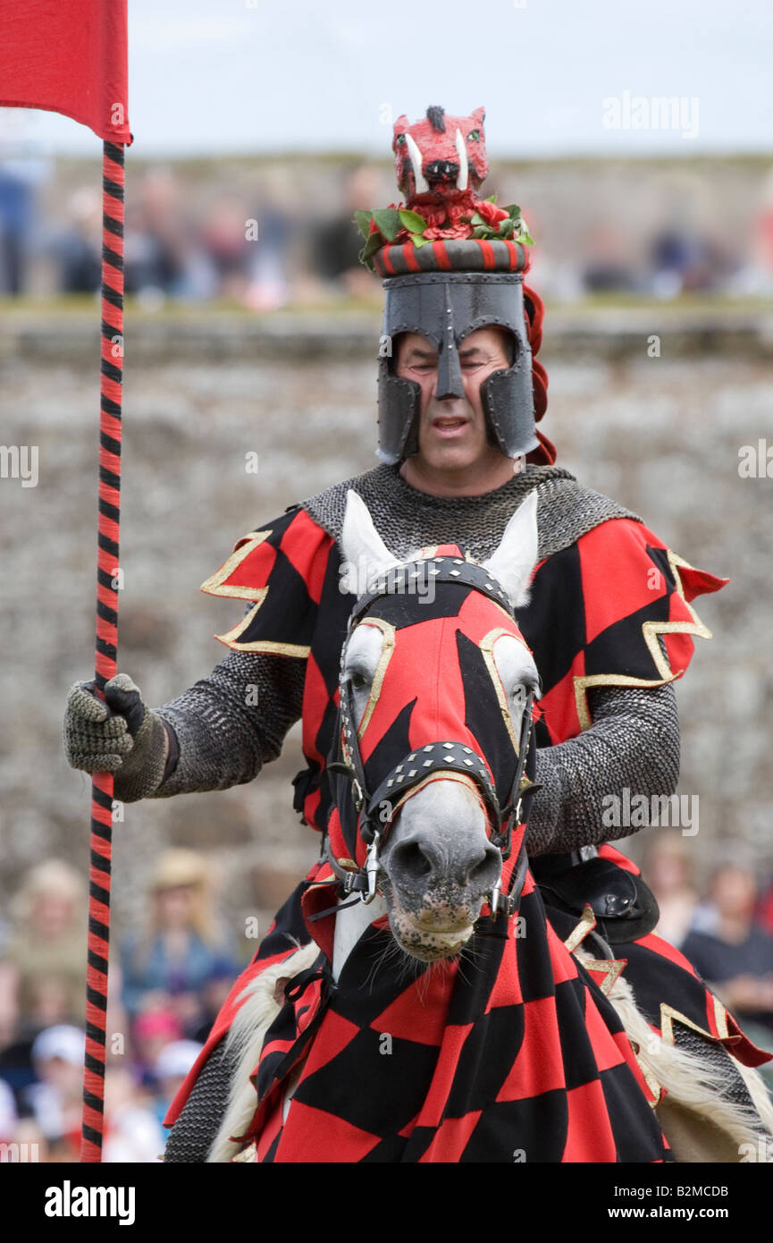 Mounted English medieval knights with lance; Scottish Historical ...