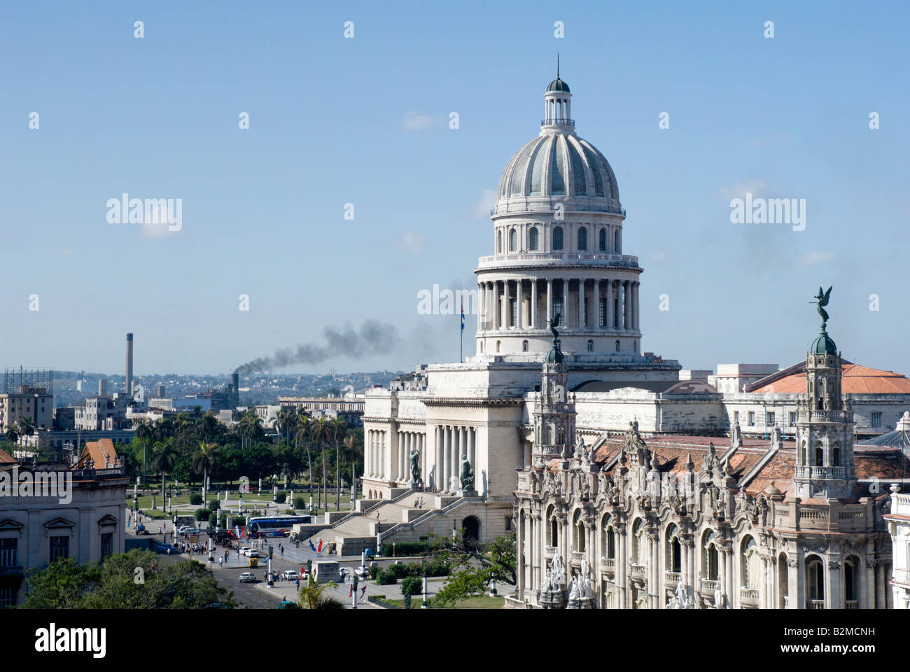 Havana skyline dominated by El Capitolio building Stock Photo - Alamy