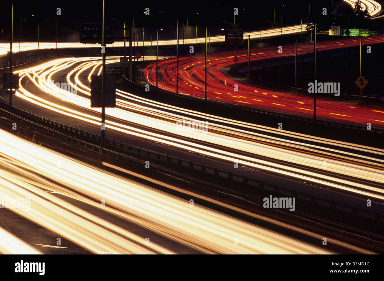 Rush hour traffic through downtown Seattle along Interstate 5 Seattle ...