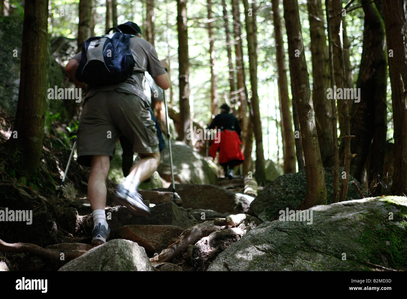 hiking stawamus chief trail in Squamish British Columbia Canada Stock ...