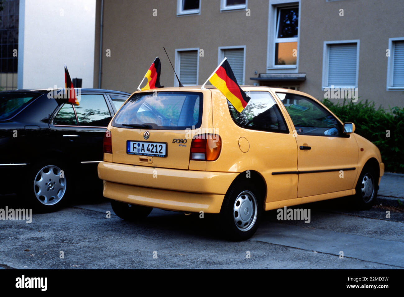 FIFA Euro 2008 Cars of fans decorated with German flags Stock Photo - Alamy