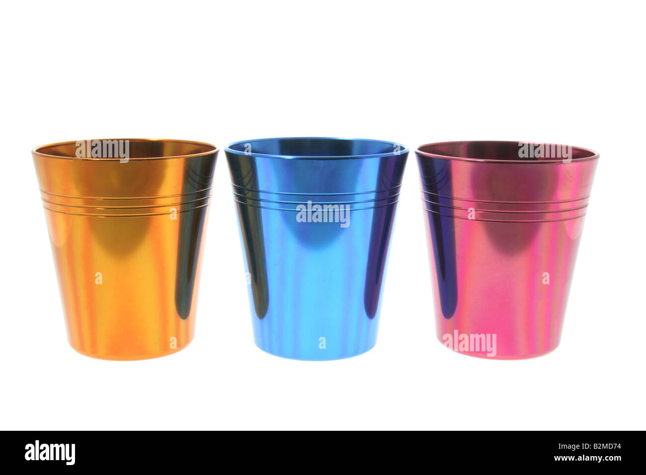 Coloured Tin Cups Stock Photo - Alamy