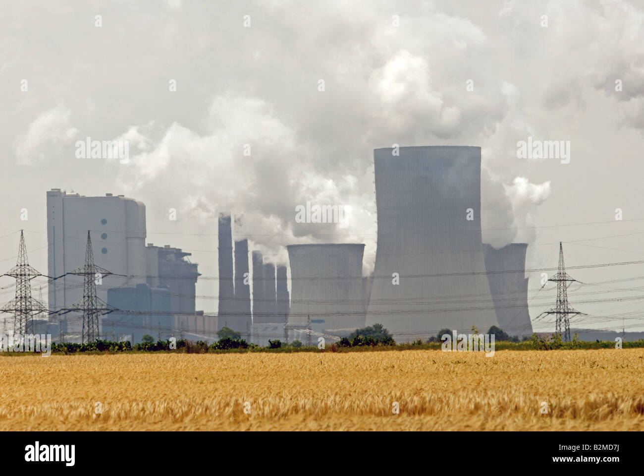 Niederaussem coal-fired power station, Grevenbroich, North Rhine ...