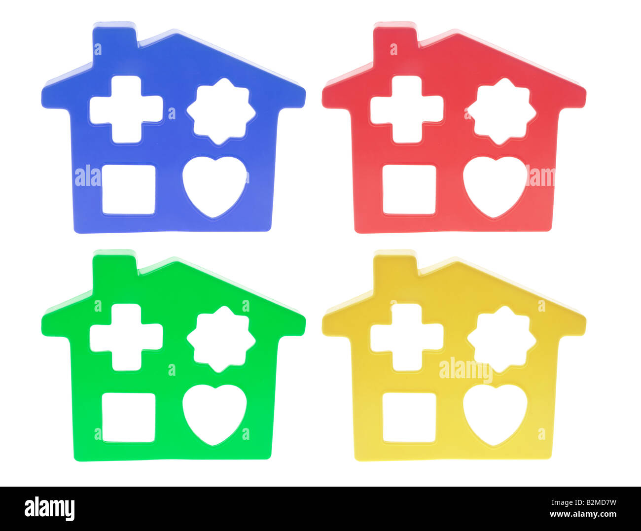 House-Shaped Template on White Background Stock Photo - Alamy