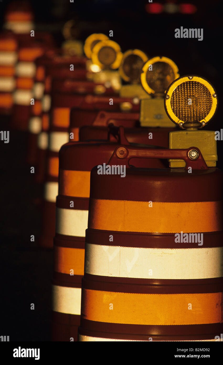 Traffic barrels hi-res stock photography and images - Alamy