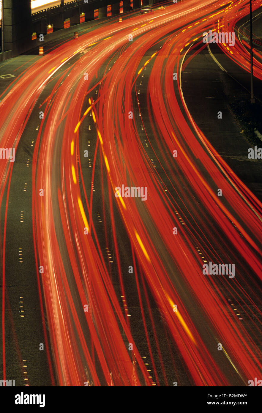 Rush hour traffic through downtown Seattle along Interstate 5 Seattle ...