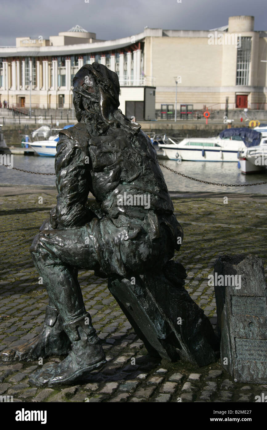 City of Bristol, England. The Stephen Joyce sculpture of John Cabot at ...