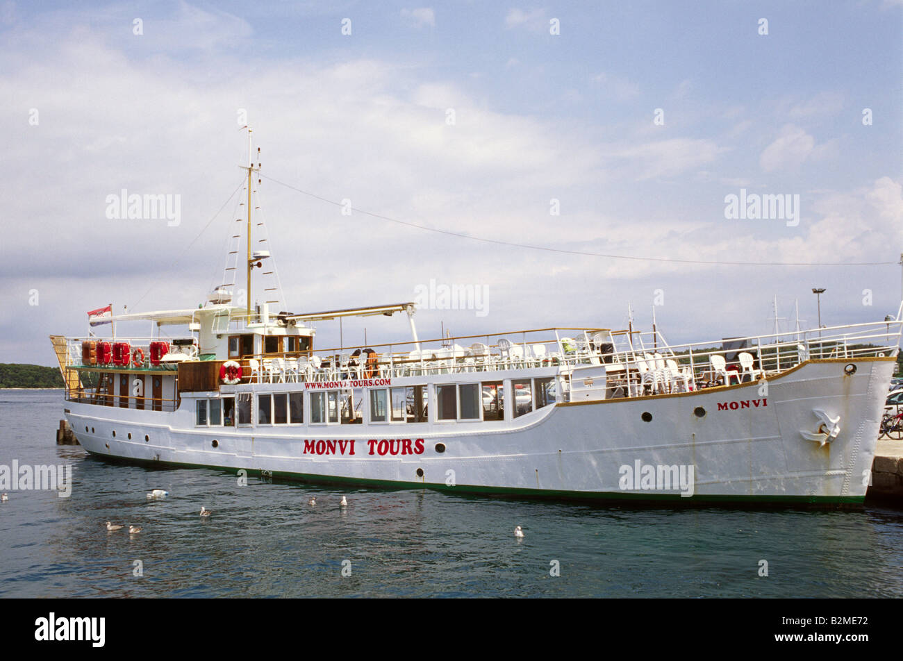 Big touristic ship in port of Rovinj Istria Croatia Stock Photo - Alamy