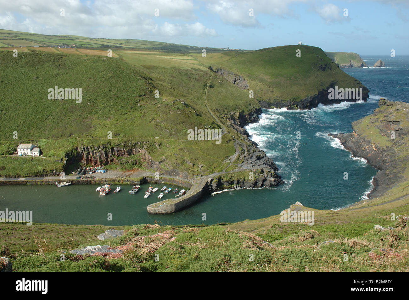 Boscastle harbour, Cornwall, England, UK Stock Photo - Alamy
