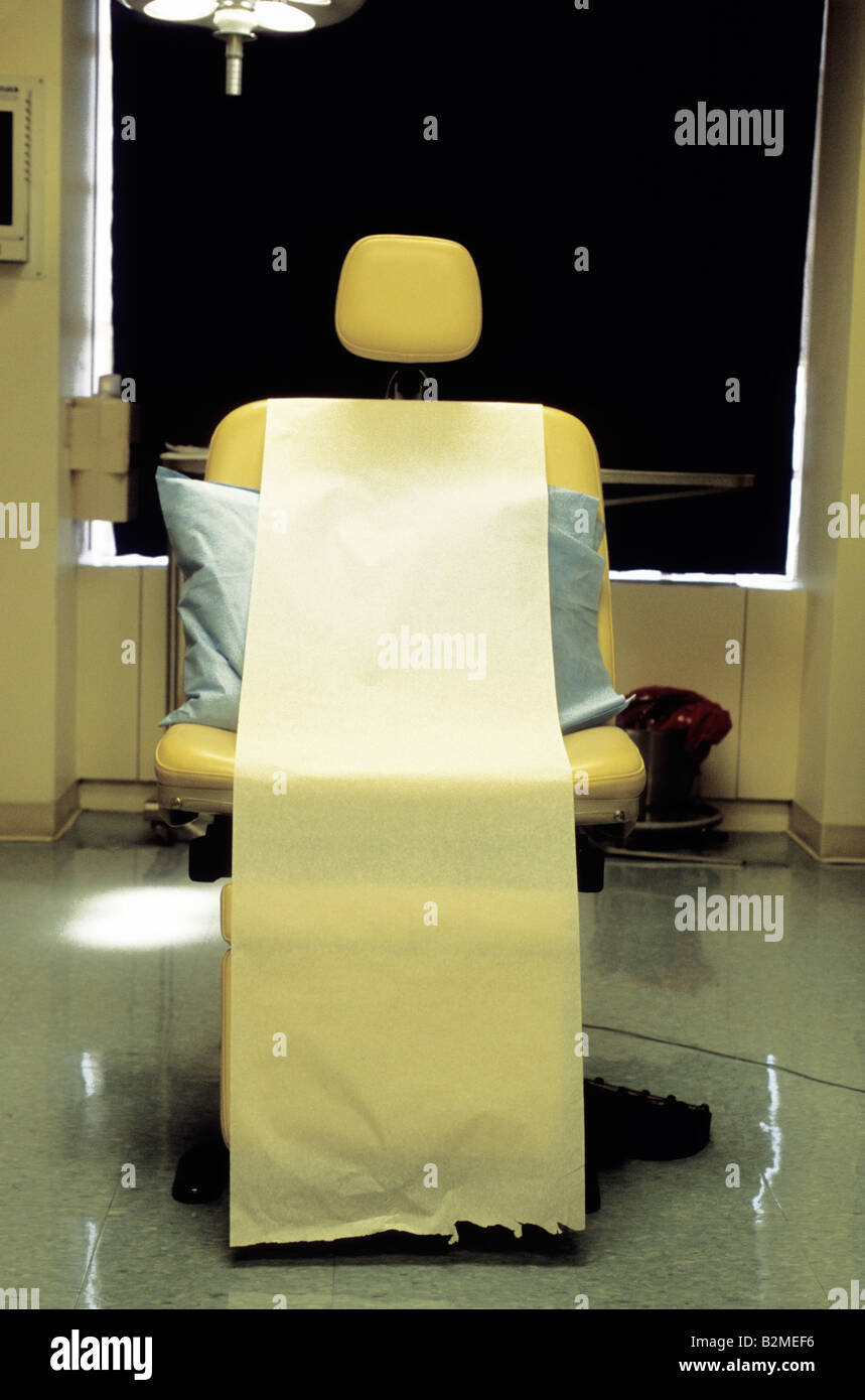 Examination chair in a doctor's office or a hospital. No patient. New ...