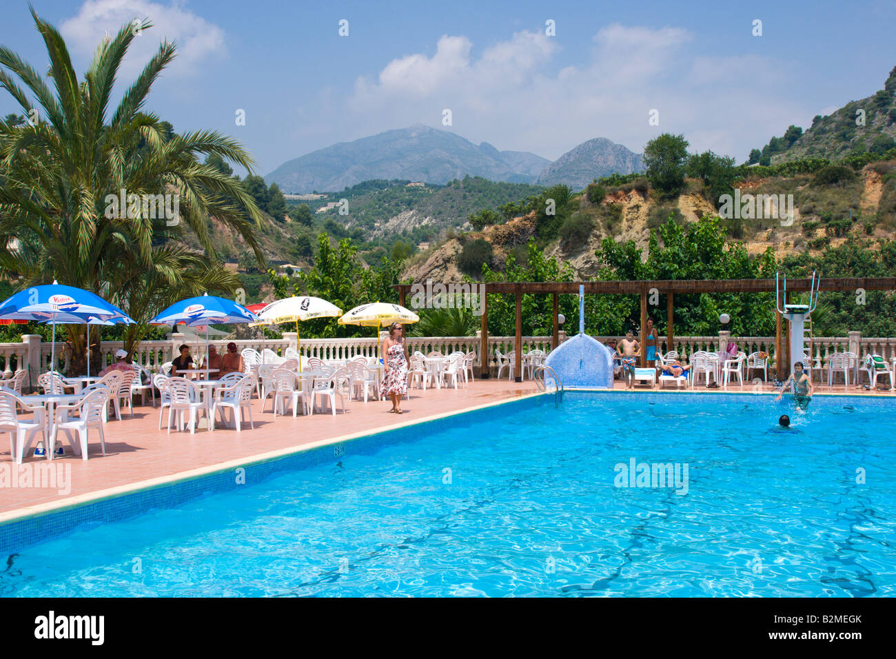 Costa Blanca Spain Fuentes d'Algar or Fonts d'Algar the village resort ...