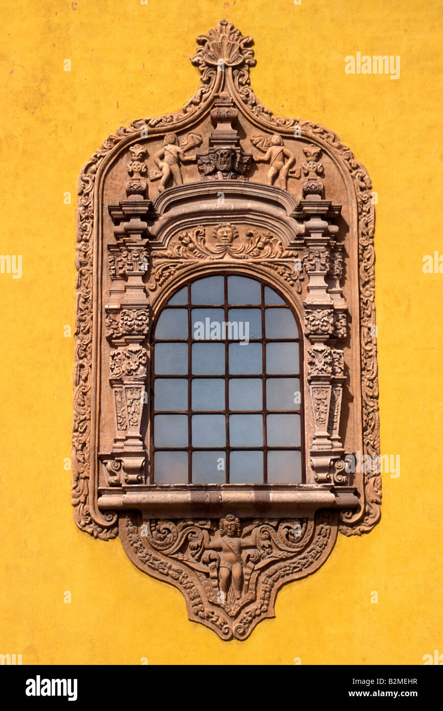 Spanish colonial window of the Capilla de Aranzazu chapel in the city ...