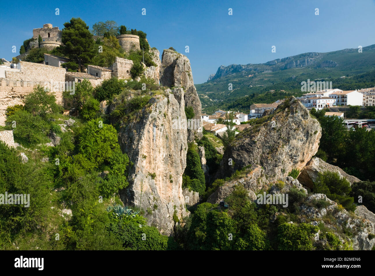 Costa Blanca Spain Guadaleste or El Castell de Guadalest - fortress ...