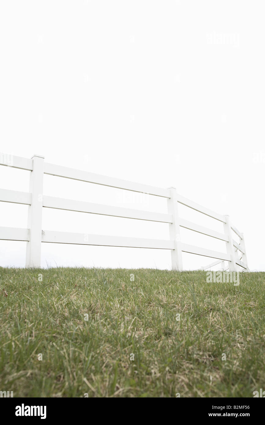 fence in field Stock Photo - Alamy