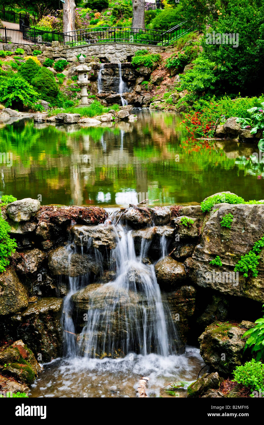 Landscaped pond waterfalls in hi-res stock photography and images - Alamy