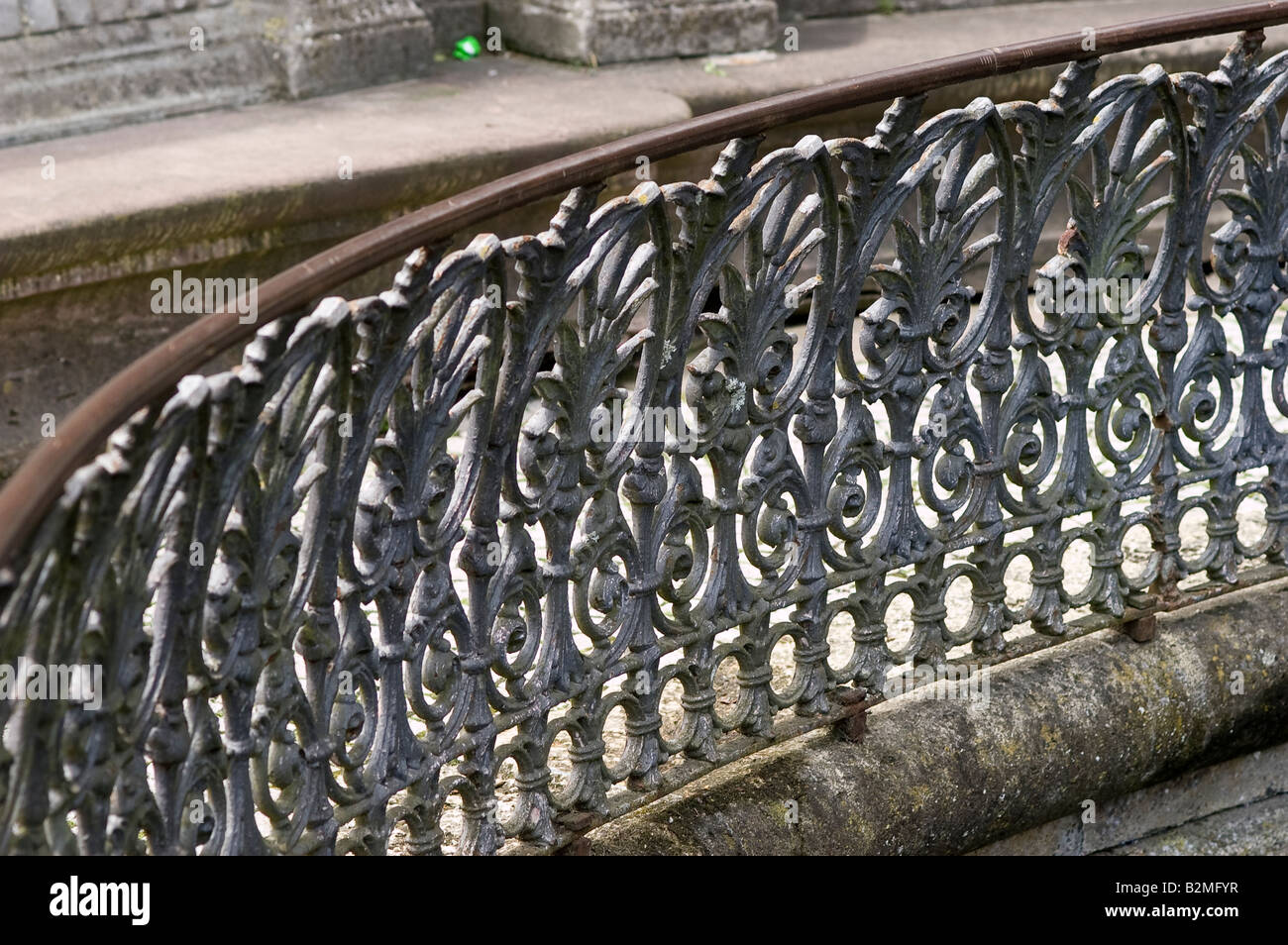 Fence around the Danube well in Donaueschingen Stock Photo - Alamy