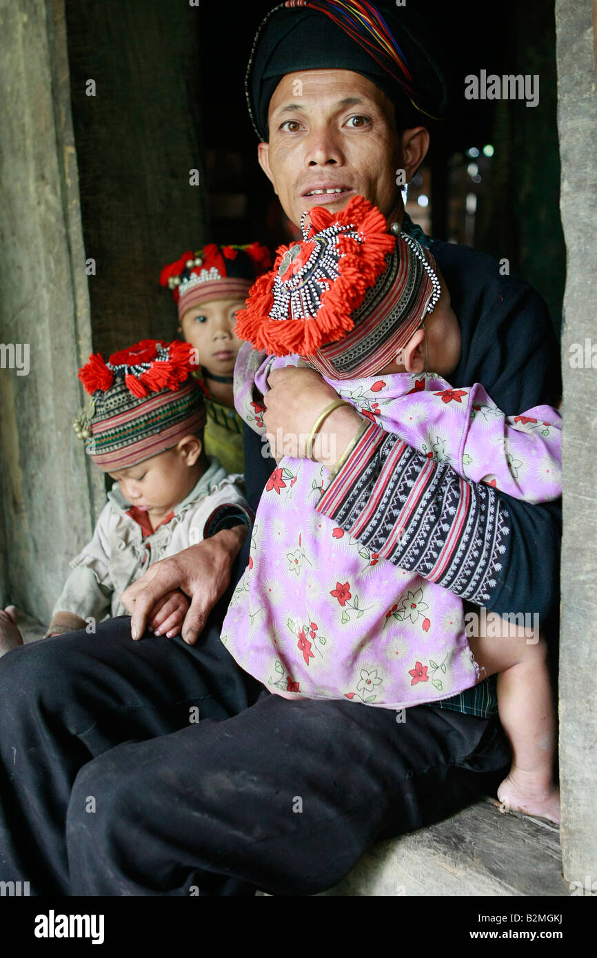 Village Shaman and children at Thanh Kim village, near Sapa, Vietnam ...