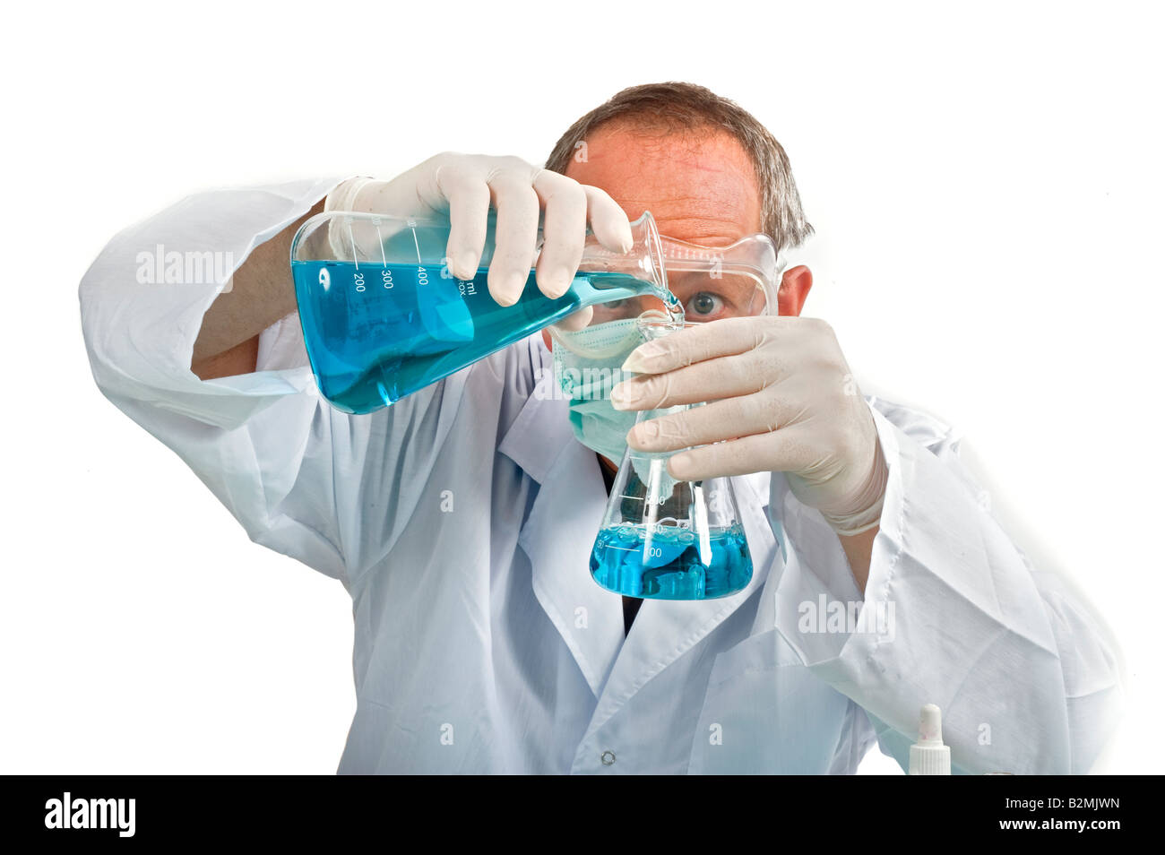 scientist in labratory isolated on white Stock Photo - Alamy