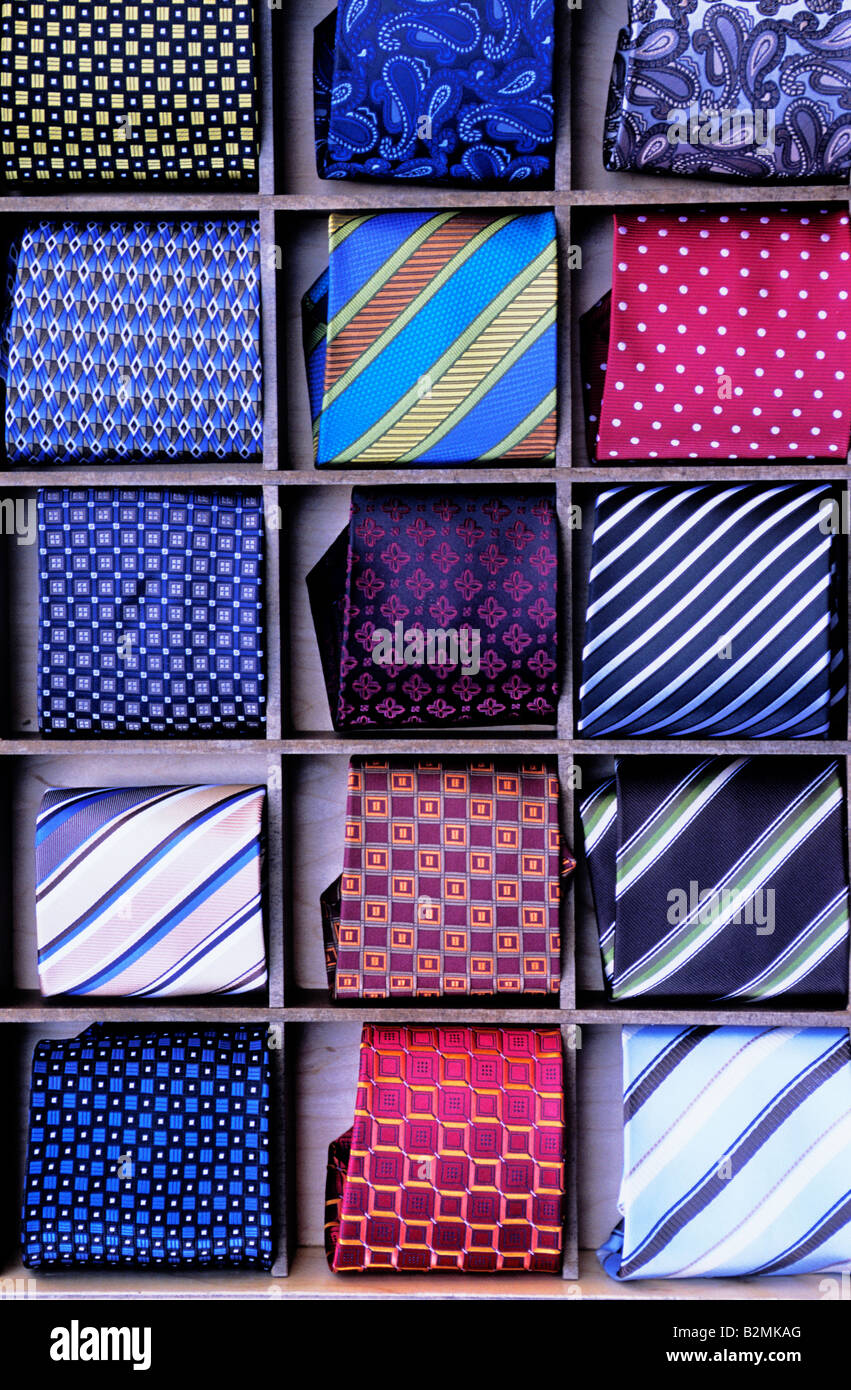 Neckties For Sale Retail Store Shelves Still Life Stock Photo - Alamy