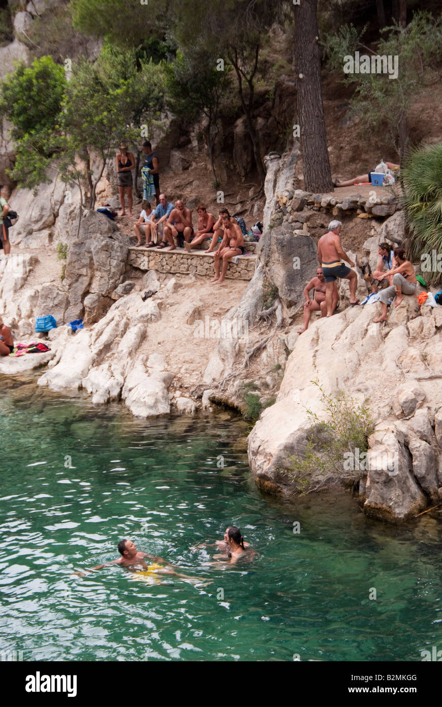 Costa Blanca Spain Fuentes d'Algar or Fonts d'Algar El Algar waterfalls ...