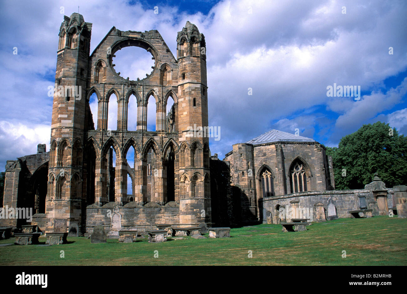 Ruins of the cathedral, Elgin, East Highlands, Scotland, United Kingdom ...