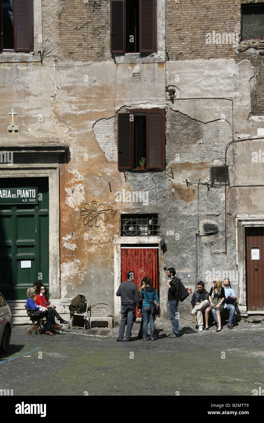 young people relaxing in the ghetto area of rome Stock Photo - Alamy