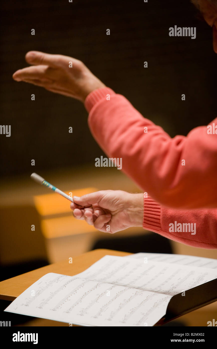 Orchestra director with stick hi-res stock photography and images - Alamy