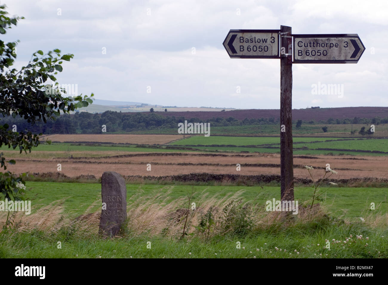 Old stoop signpost and new signpost on the B6050,Derbyshire,Great ...