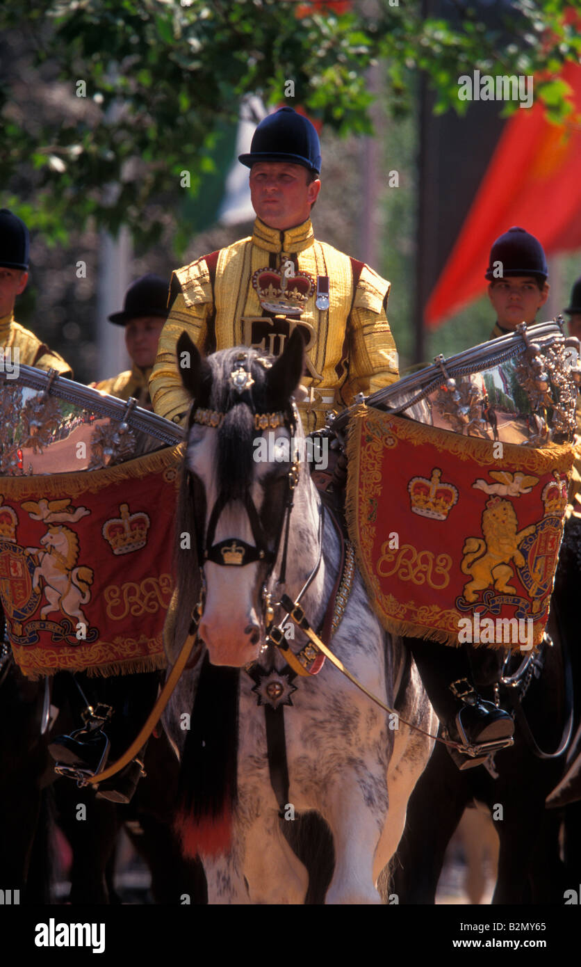 England London Mounted Guards Band with Kettle drums on the Mall for ...
