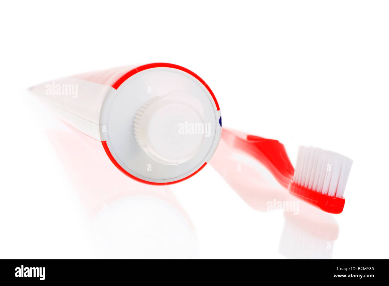 toothbrush and paste Stock Photo - Alamy
