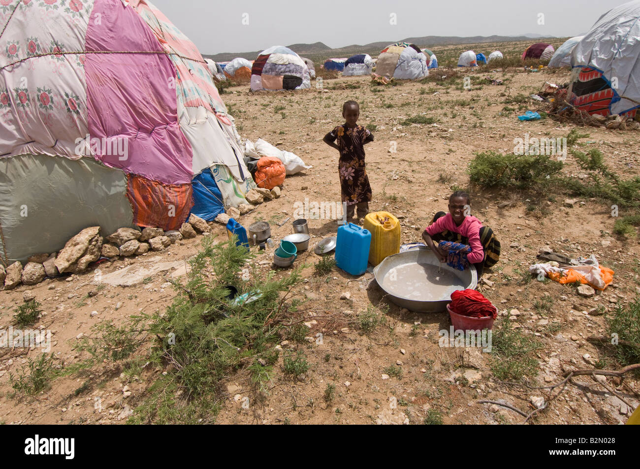 Life in a Somali refugee camp in Somali Region, Ethiopia, Africa Stock ...