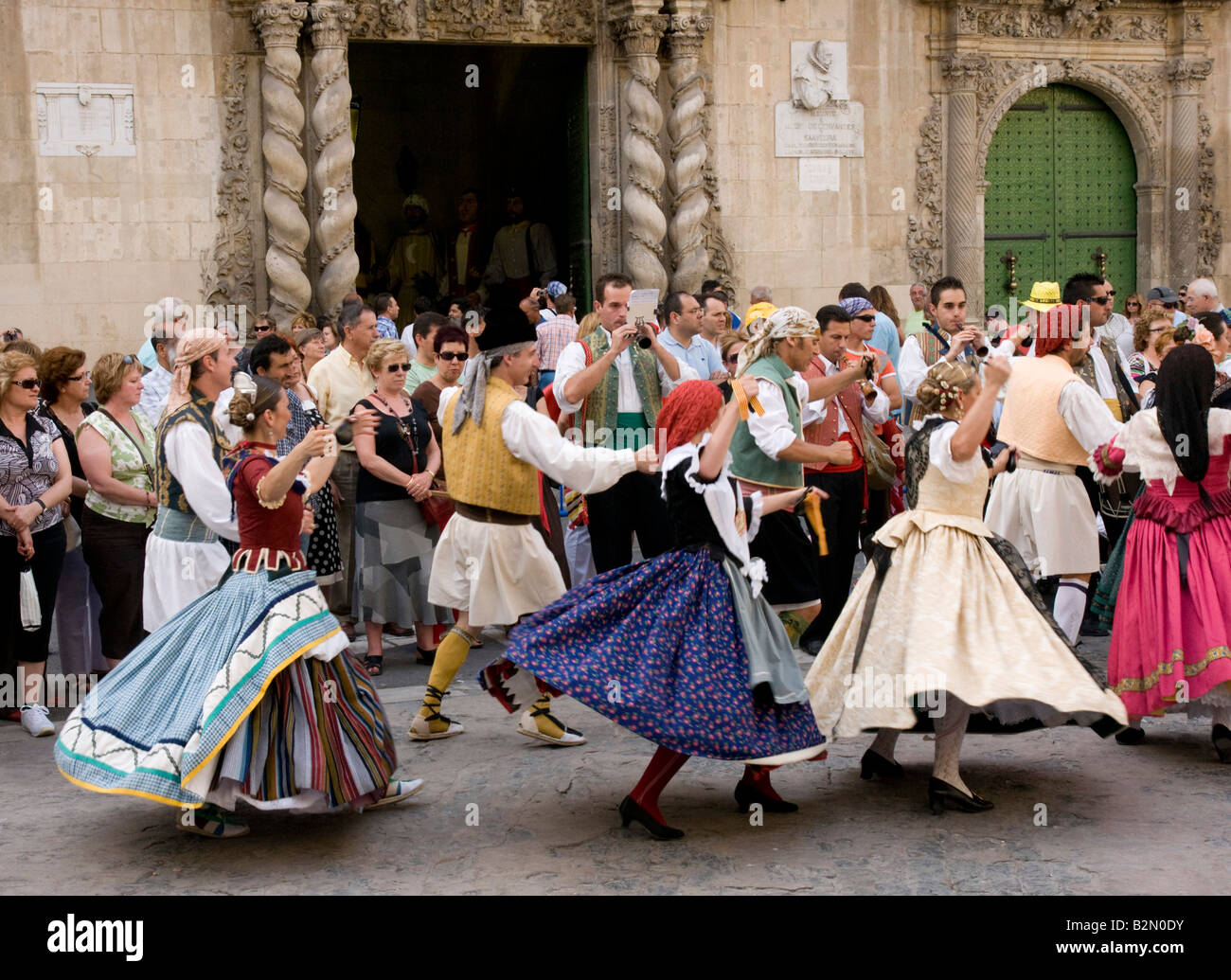 Costa Blanca Spain dancers in the Fogueres de San Juan midsummer fiesta ...