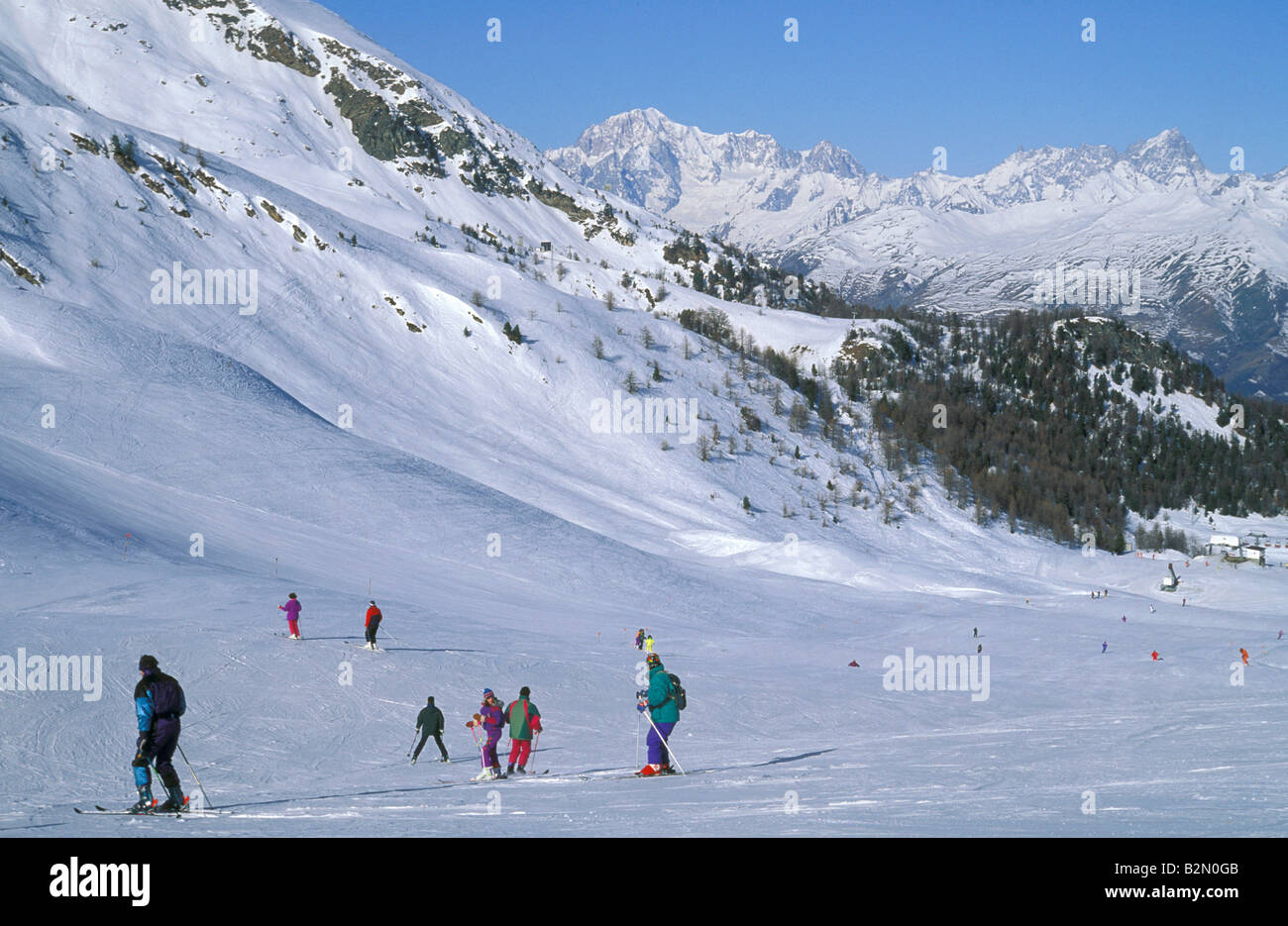 Ski Slope Pila Italy Stock Photo Alamy ski-slope-pila-italy-stock-photo-alamy