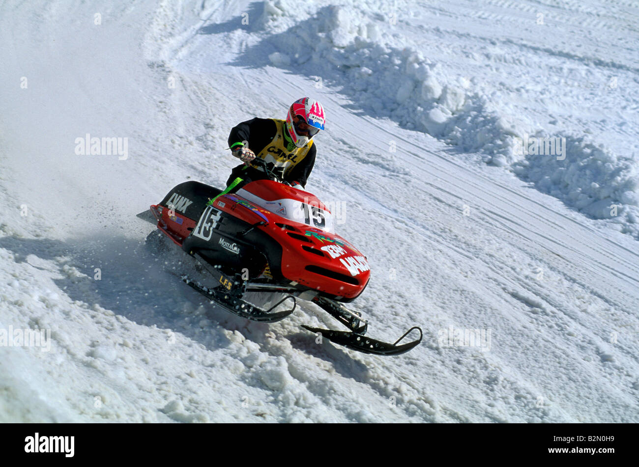 snowmobile race, saint rhemy-bosses, italy Stock Photo - Alamy