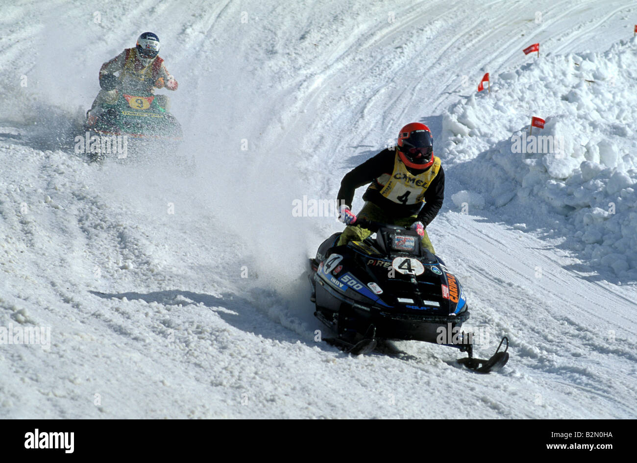 snowmobile race, saint rhemy-bosses, italy Stock Photo - Alamy