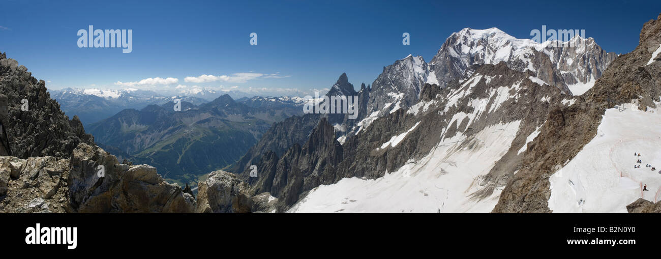 view from punta helbronner, courmayeur, italy Stock Photo - Alamy
