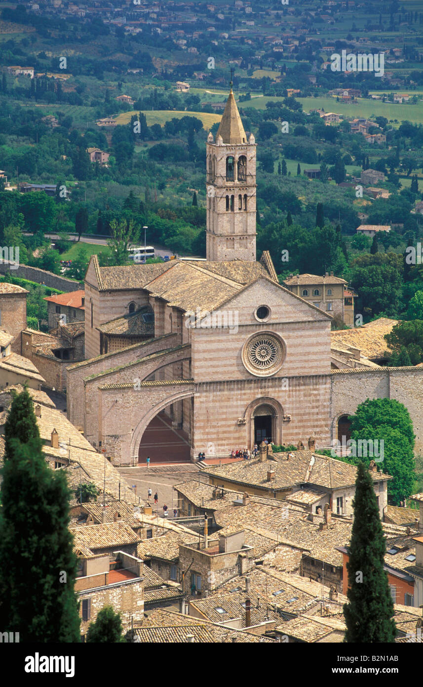 santa chiara church, assisi, Italy Stock Photo - Alamy