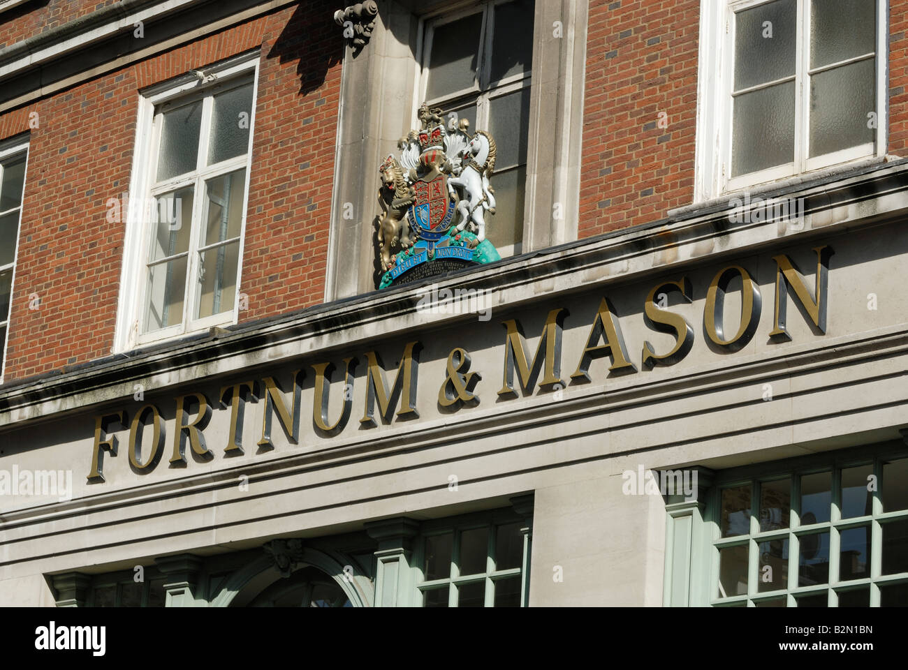 Fortnum & Mason building and crest, London Stock Photo - Alamy