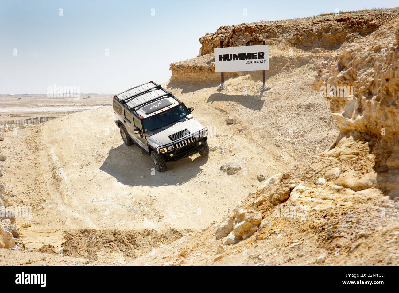 A Hummer negotiates the off road track at The Bahrain International ...