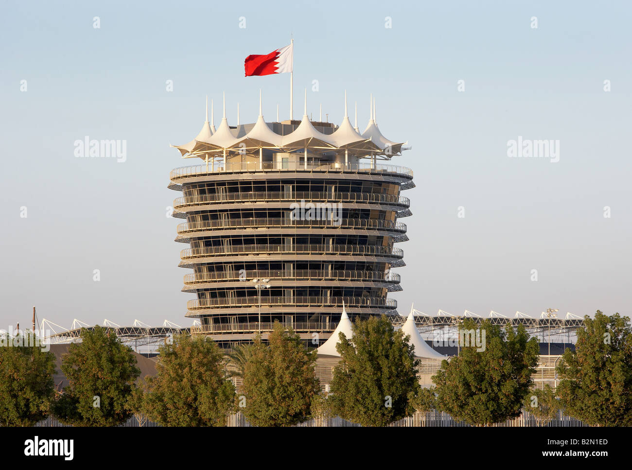 The Sakhir Tower Bahrain International Circuit Stock Photo - Alamy