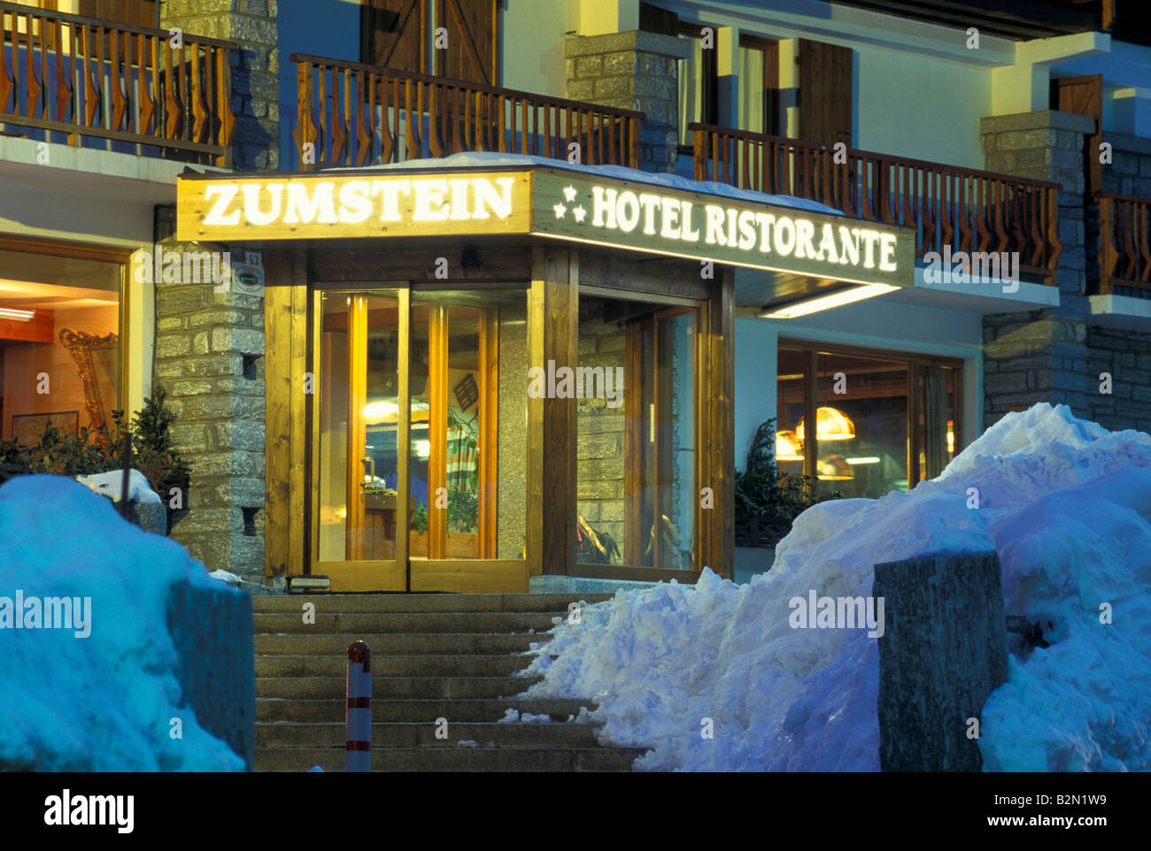 zumstein hotel, macugnaga, Italy Stock Photo - Alamy