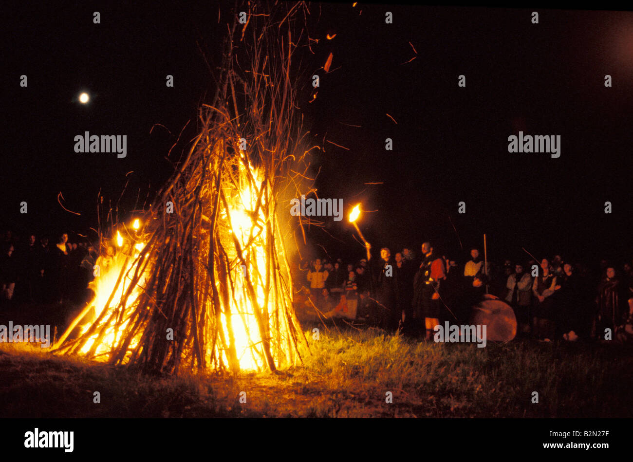 celtic feast: bonfire, courmayeur, Italy Stock Photo - Alamy