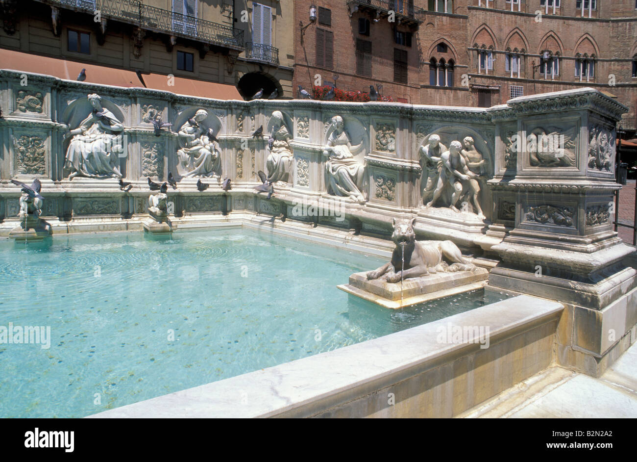 fonte gaia, siena, Italy Stock Photo - Alamy