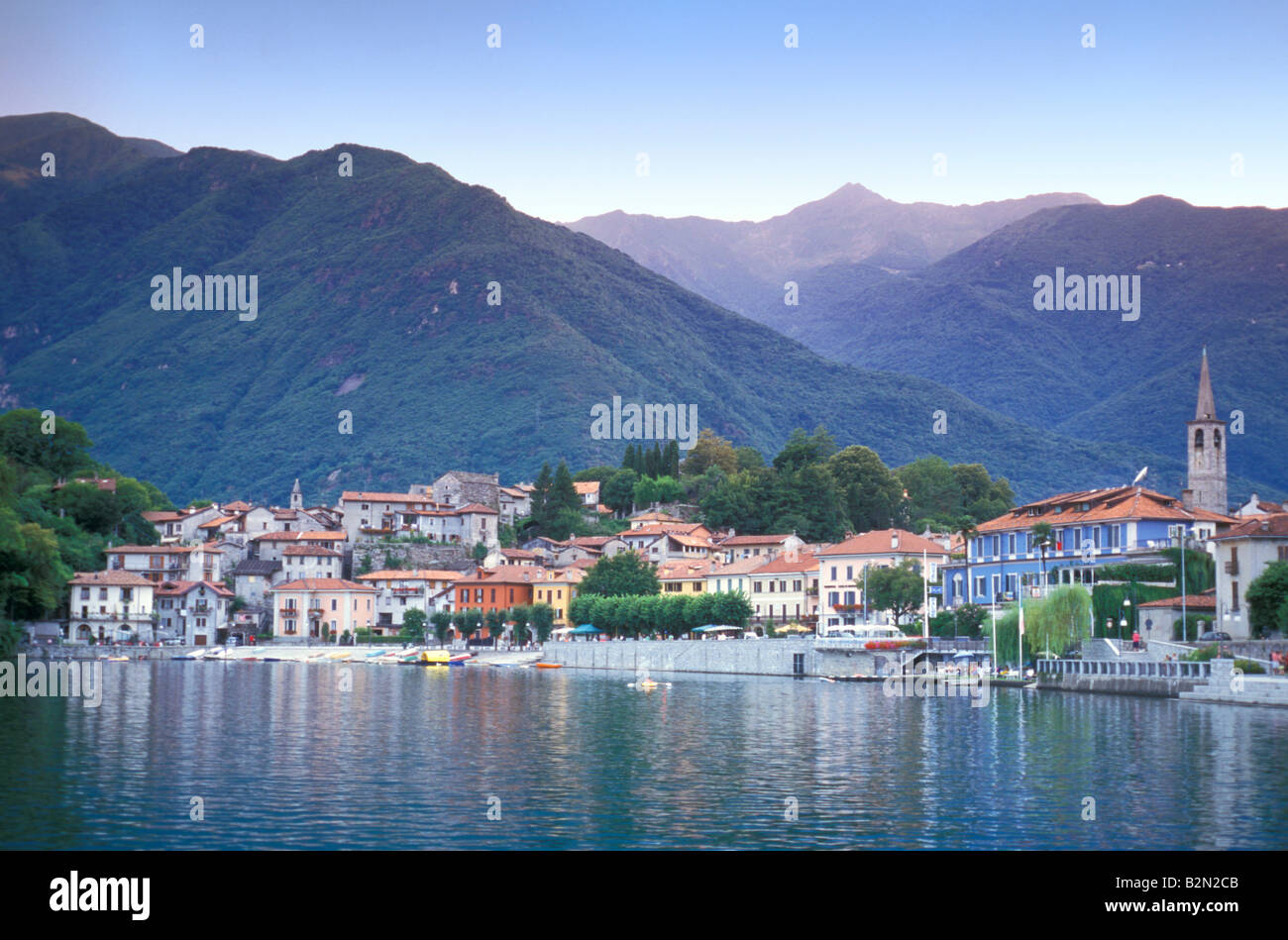 village view and lake, mergozzo, Italy Stock Photo - Alamy