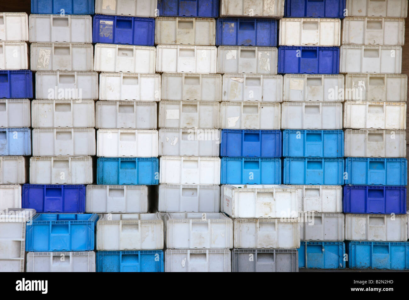 "Fish storage crates Stock Photo - Alamy