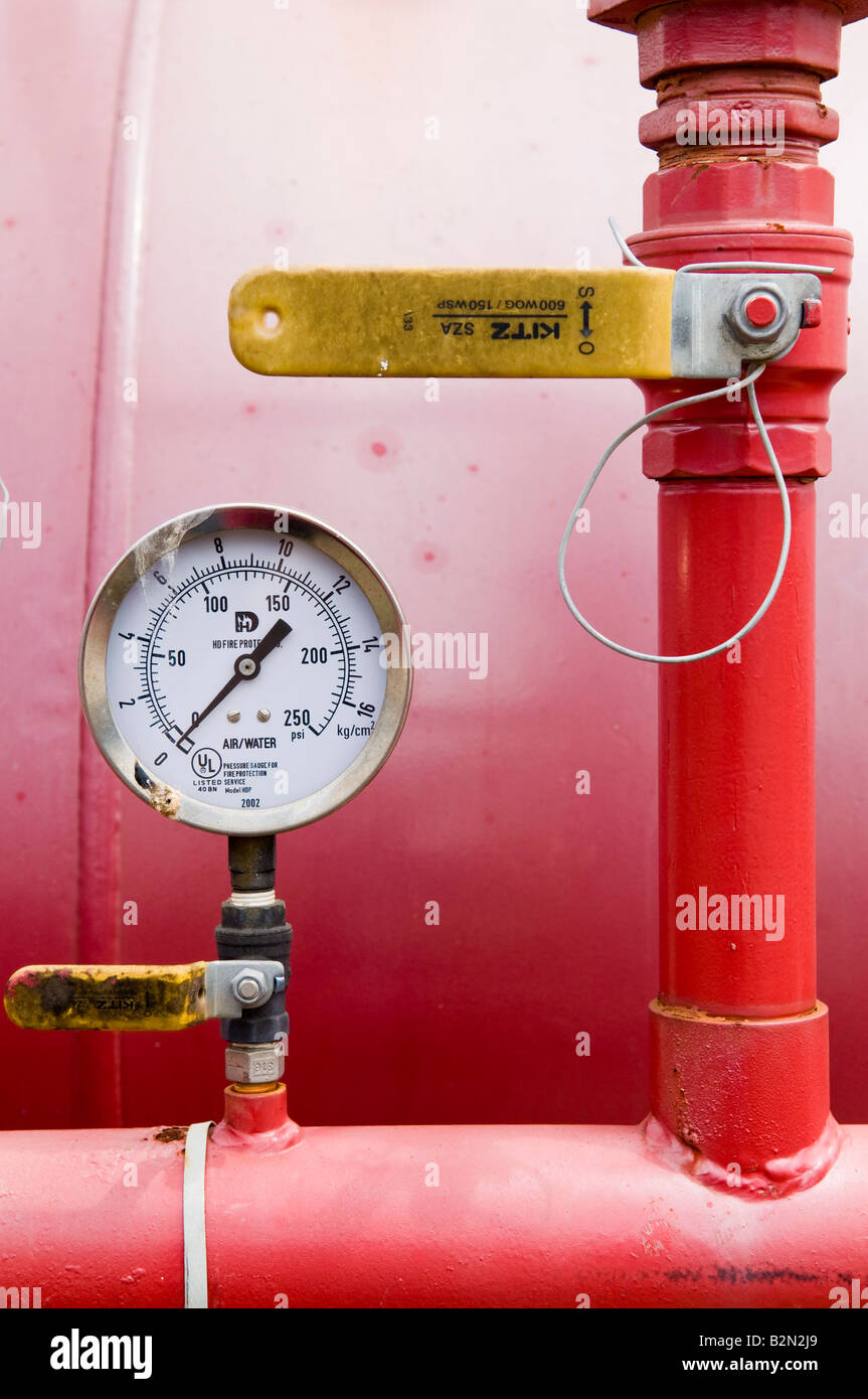 Dial and lever on an industrial machine Stock Photo - Alamy