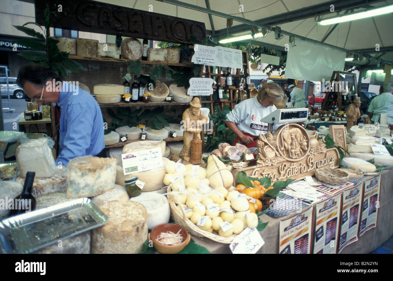 cheese market, bra, Italy Stock Photo - Alamy