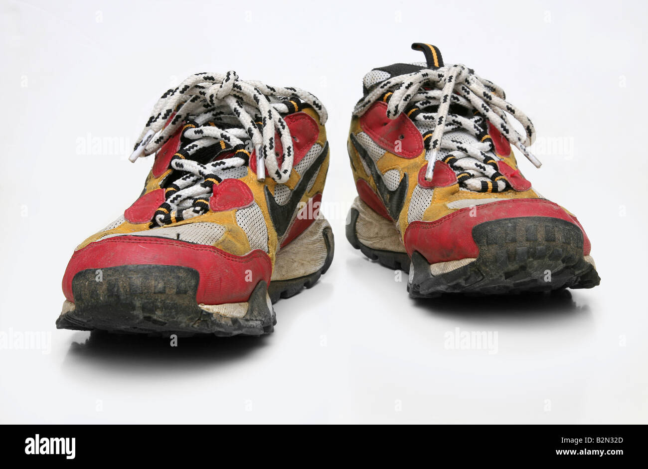 pair of used running shoes Stock Photo - Alamy