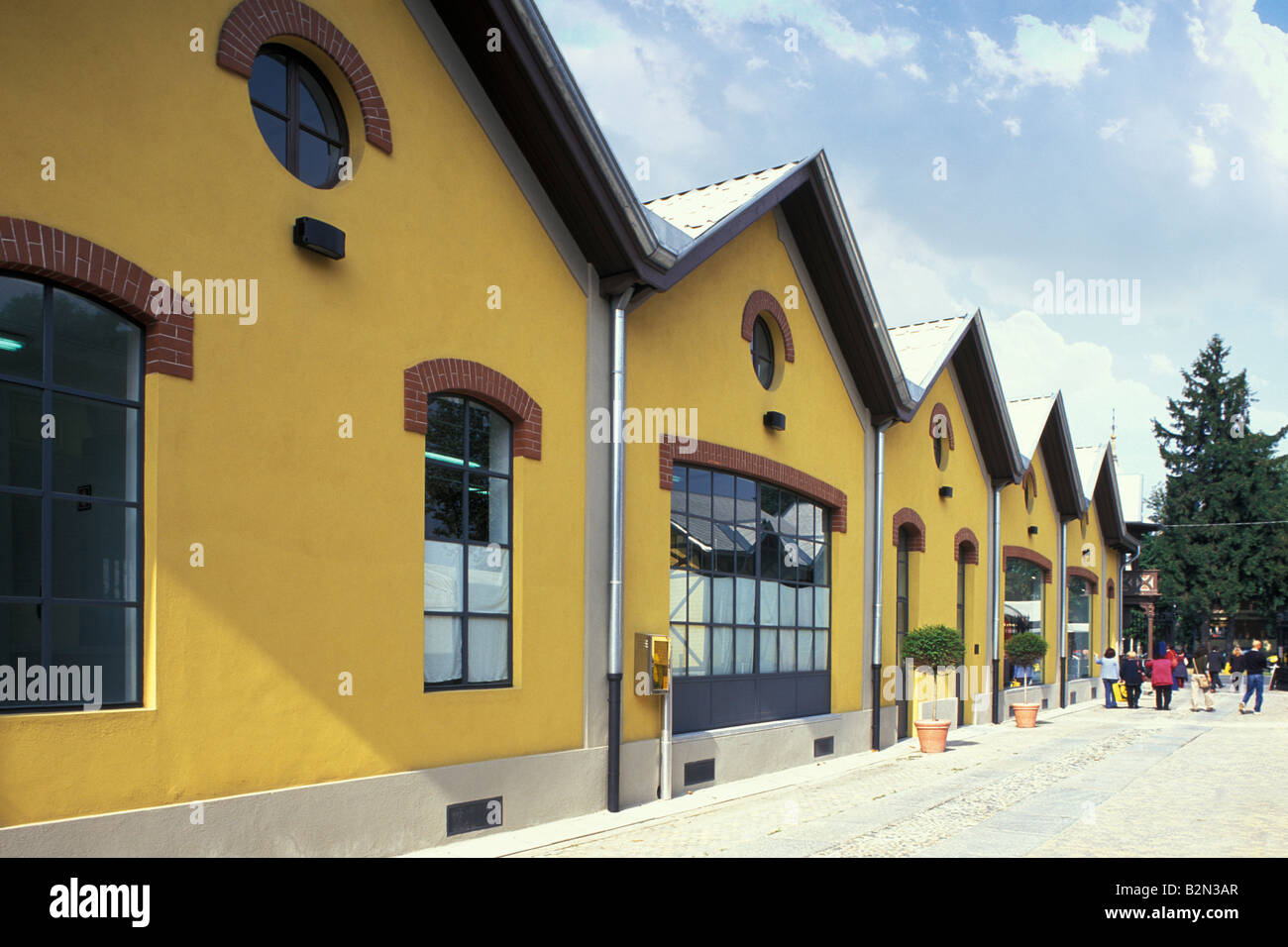 leumann village: old factory, collegno, Italy Stock Photo - Alamy