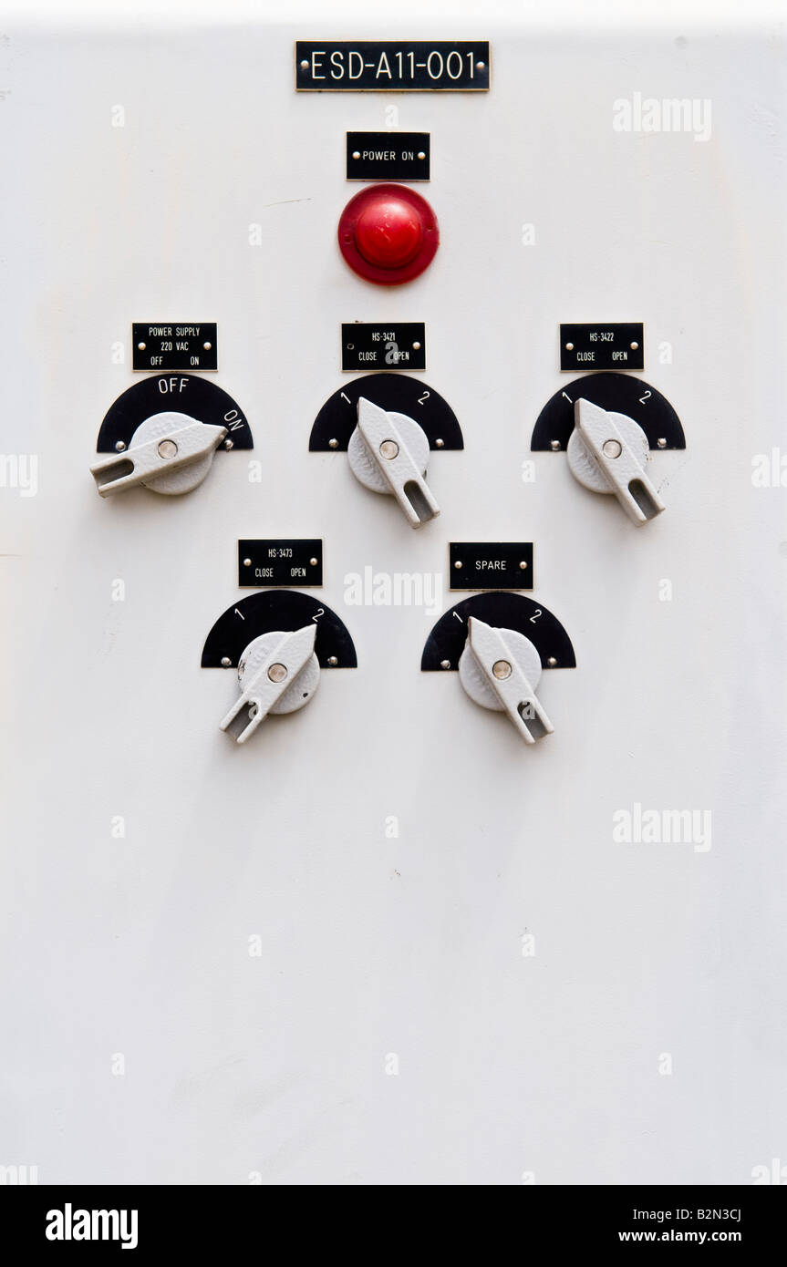 buttons and switches on an industrial machine Stock Photo - Alamy
